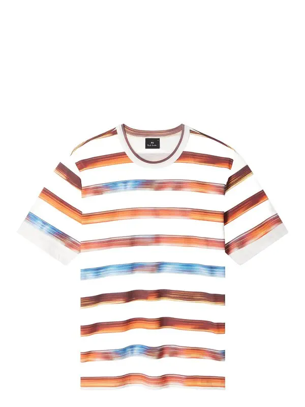 Paul Smith Digital Stripe' T-shirt - White