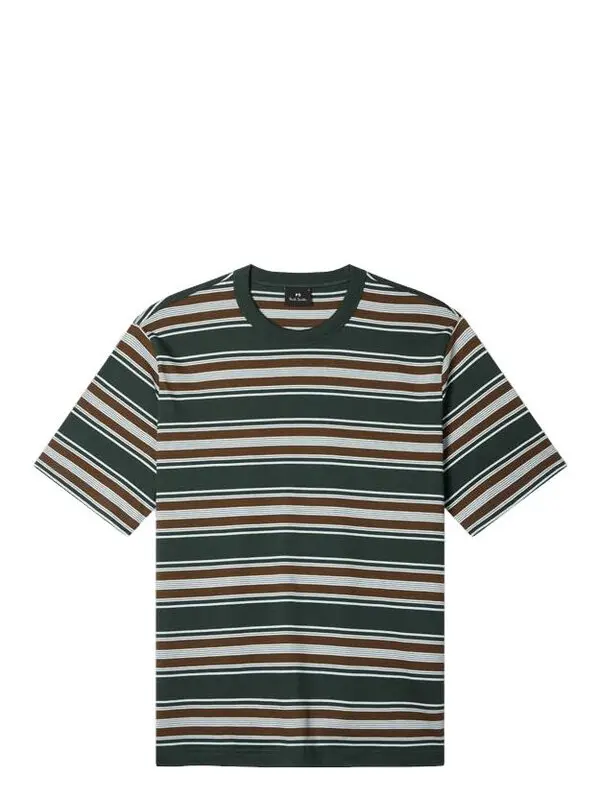 Paul Smith Dark Stripe Cotton T-shirt - Green