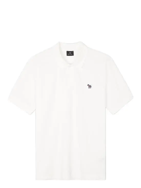 Paul Smith Ecru Organic Cotton Zebra Polo Shirt - White