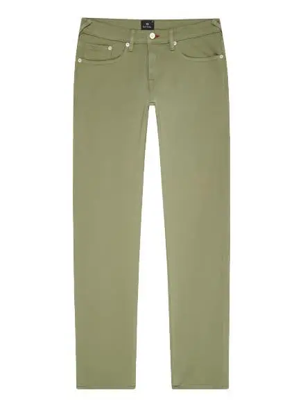 Paul Smith Tapered-fit Gart-dyed Organic Cotton-stretch Jeans - Green
