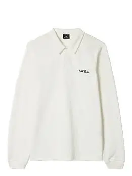Paul Smith Cotton Logo Long-sleeve Rugby Shirt - White