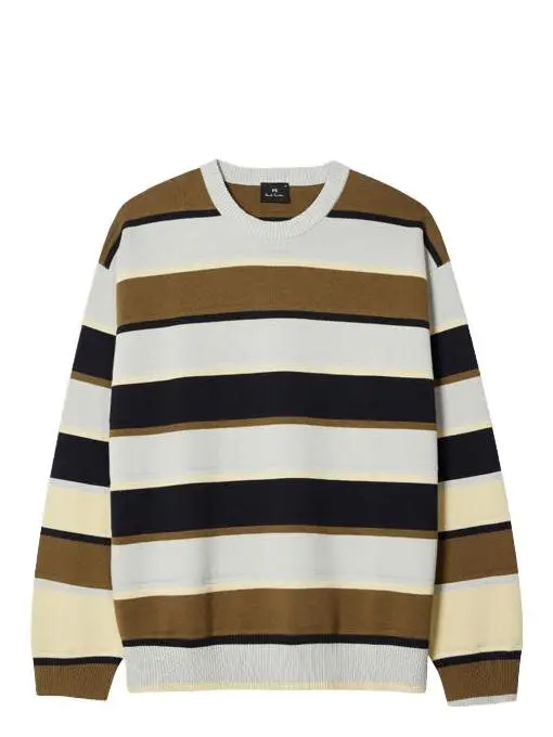 Paul Smith Stripe Milano Cotton Sweater - Grey