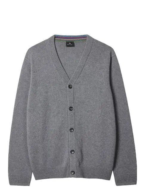Paul Smith Merino Wool Cardigan - Grey