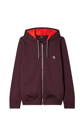 Paul Smith Cotton Zip-front Zebra Logo Hoodie - Red