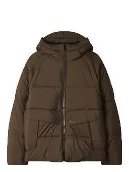 Paul Smith Recycled Polyester Hooded Puffer Jacket - Brown