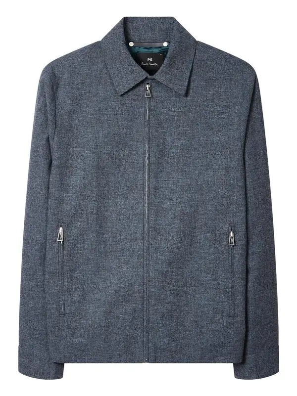 Paul Smith Cotton-linen Melange Jacket - Blue