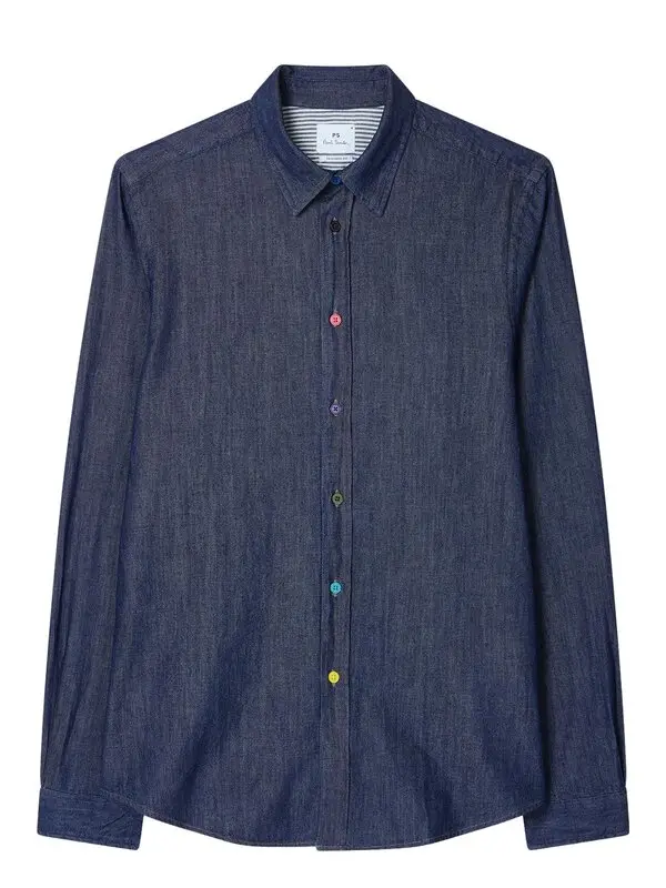 Paul Smith Tailored-fit Rinse Denim Shirt - Blue