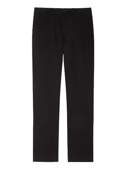 Paul Smith Mid-fit Stretch Sateen Chinos - Black