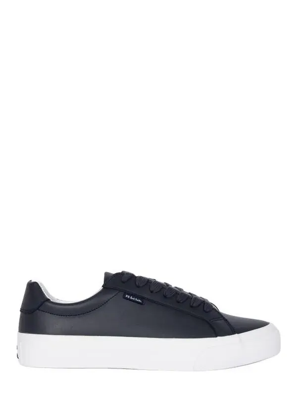 Paul Smith Amos Coated Leather Trainers - Blue