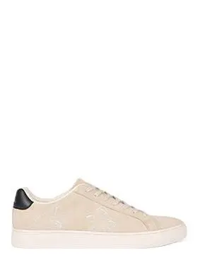 Paul Smith Ecru Suede 'rex' Embroidery Sneakers - White