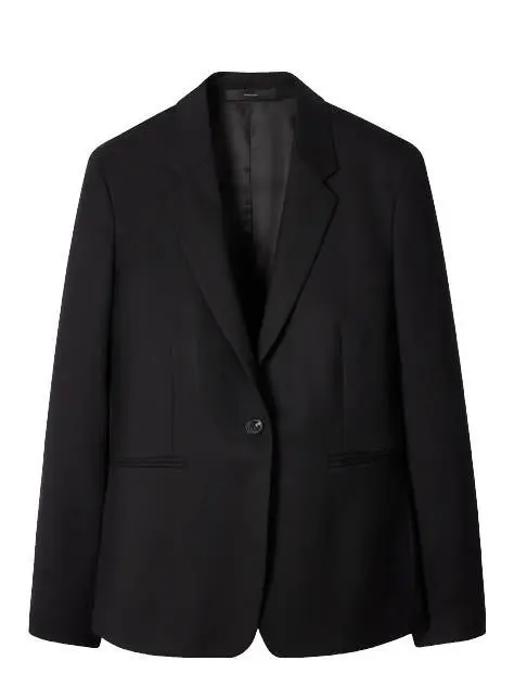 Paul Smith One-button Wool Blazer - Black