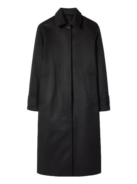 Paul Smith Wool-cashmere Blend Back-button Coat - Blue