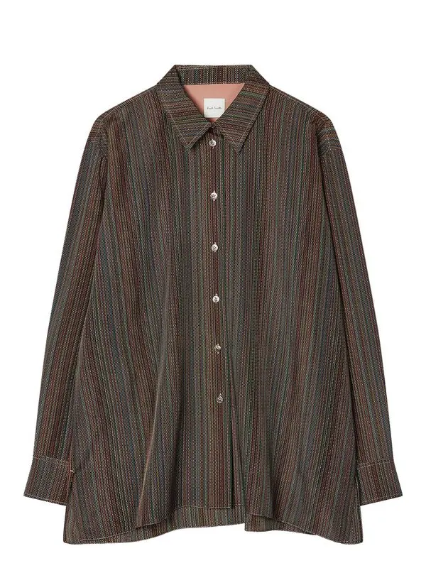 Paul Smith Signature Stripe Micro Check Shirt - Multicolour