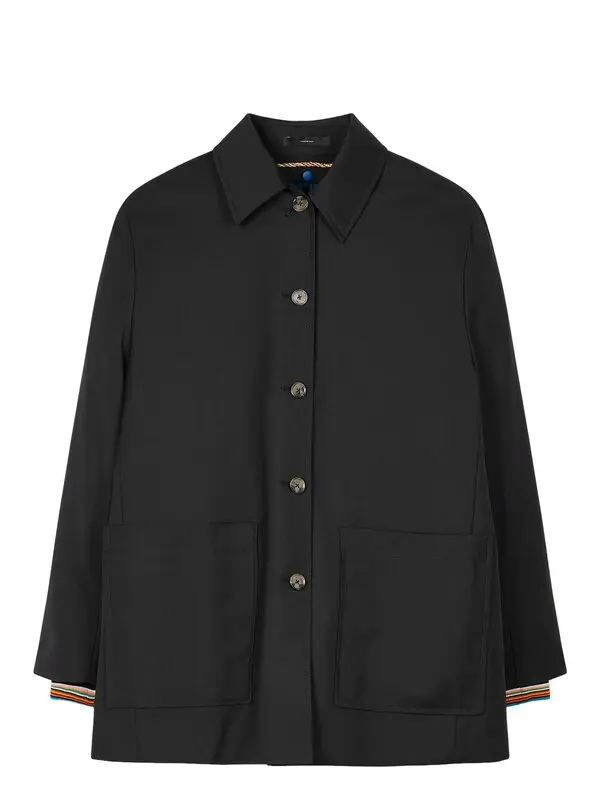 Paul Smith Storm System Wool Work Jacket With Detachable Gilet - Black