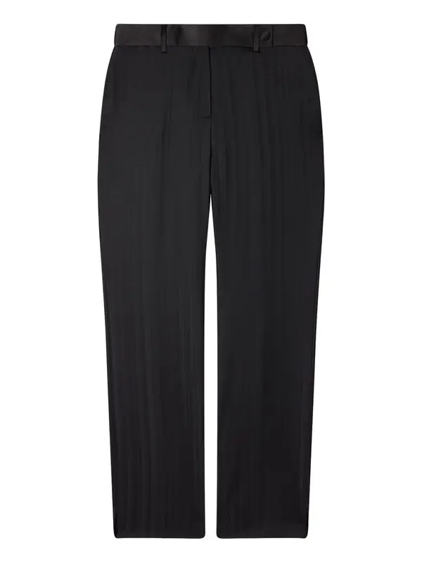 Paul Smith Tonal Stripe Tux Trousers - Black