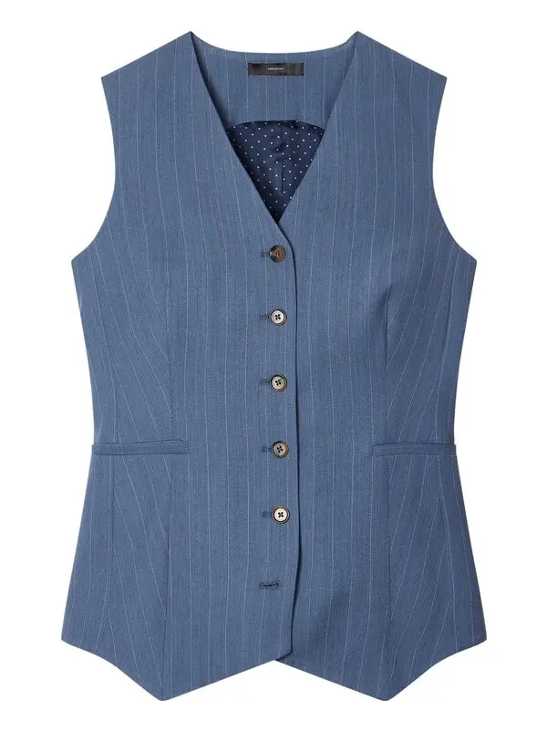 Paul Smith Slate Viscose-wool Waistcoat - Blue