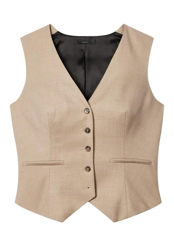 Paul Smith Wool Travel Waistcoat - Brown