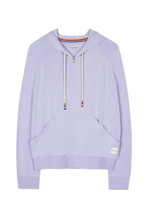 Paul Smith Modal-blend Zip Lounge Hoodie - Purple