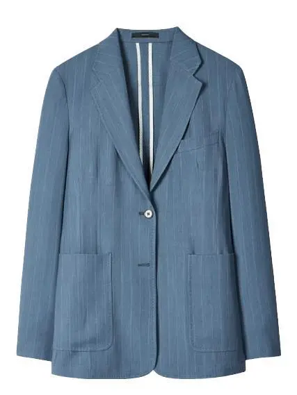 Paul Smith Slate Pinstripe Two-button Jacket - Blue
