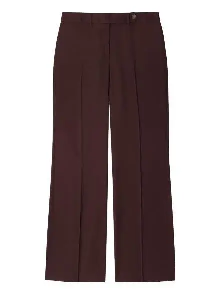 Paul Smith Burgundy Wool Bootcut Trousers - Red