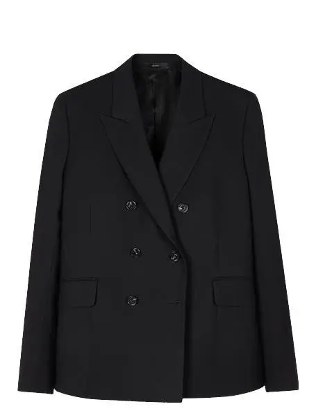 Paul Smith Wool Double-breasted Blazer - Black