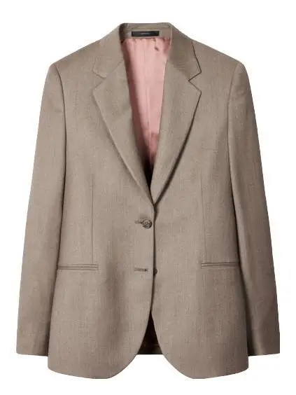 Paul Smith Wool-cashmere Flannel Blazer - Grey