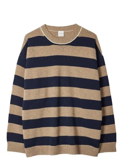 Paul Smith Lambswool-blend Striped Sweater - White