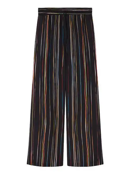 Paul Smith Pinstripe Wide-leg Trousers - Blue