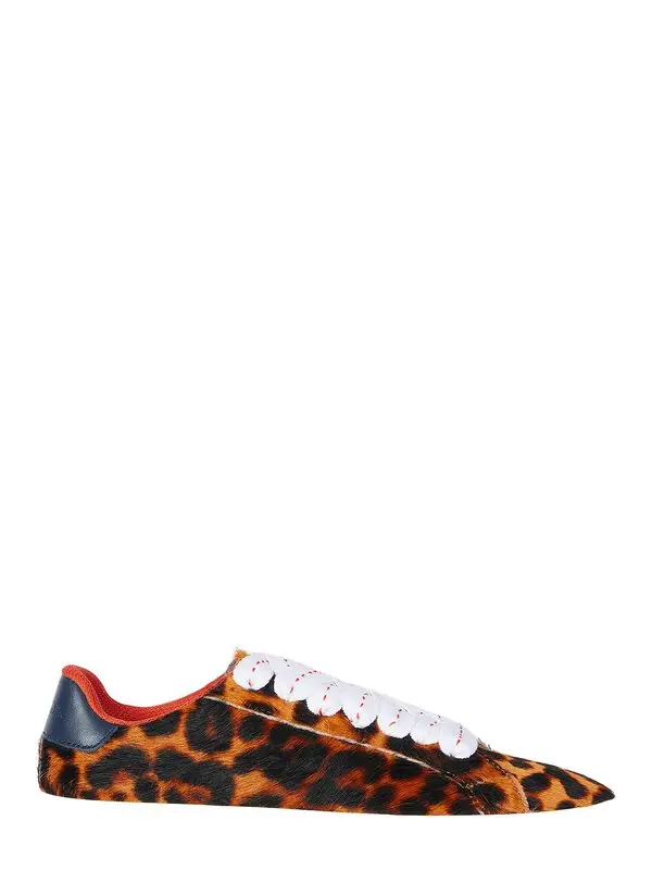 Paul Smith Leather Leopard Print Platform Sneakers - Multicolour