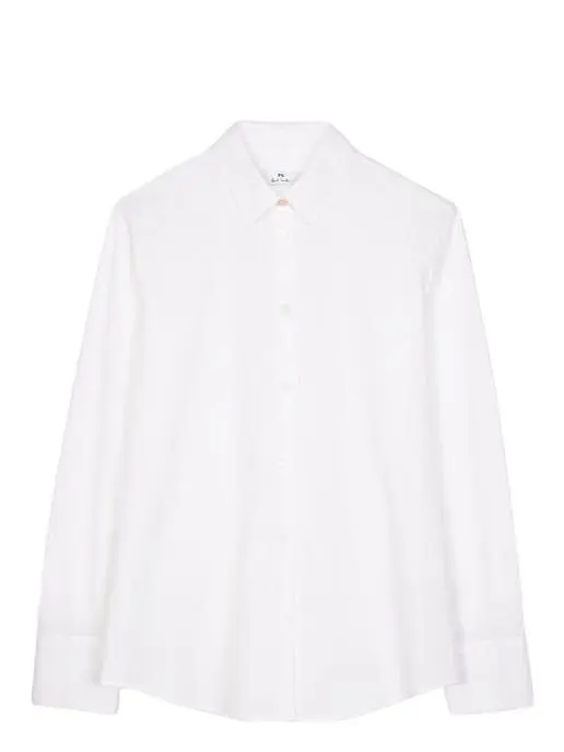Paul Smith Stretch-cotton Shirt With 'swirl' Cuffs - White
