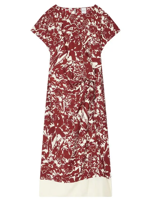 Paul Smith Avant Garden Tie-waist Midi Dress - Red