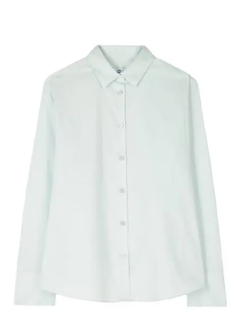 Paul Smith Light Shirt With 'swirl' Cuff Lining - Blue