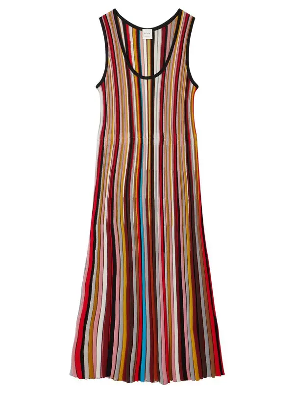 Paul Smith Sleeveless Knitted Stripe Dress - Multicolour