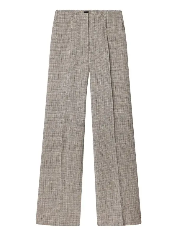 Paul Smith Textured Check Wide-leg Trousers - White