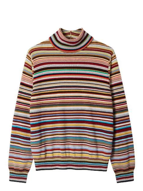 Paul Smith Signature Stripe Roll Neck Sweater - Multicolour