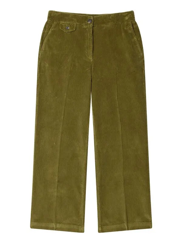 Paul Smith Cord Cropped Trousers - Green