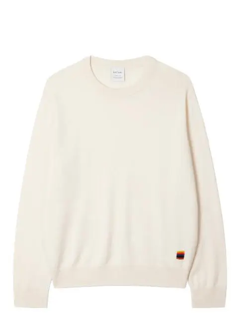 Paul Smith Crew Neck Cashmere Sweater - White