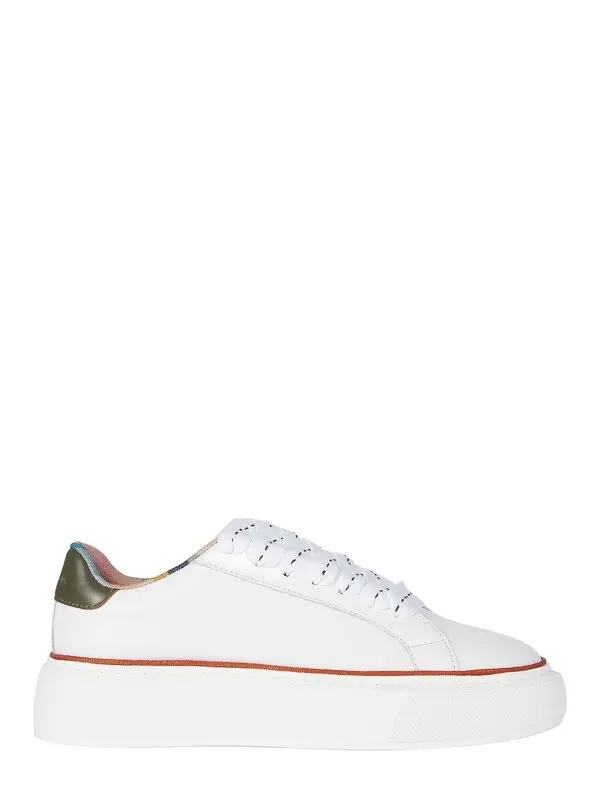 Paul Smith Leather Platform Trainers - White