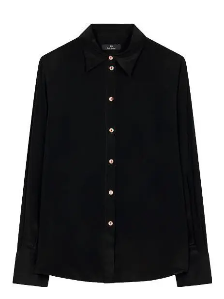 Paul Smith Silk-blend Blouse - Black