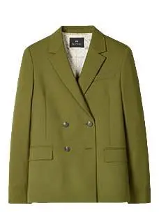 Paul Smith Wool Double-breasted Blazer - Green