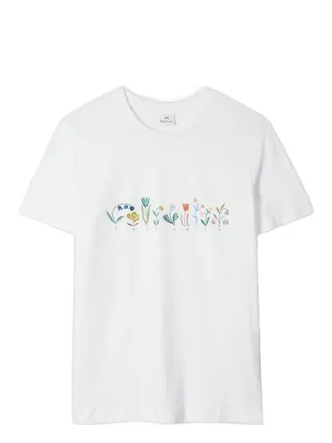 Paul Smith Bloom" Printed T-shirt - White
