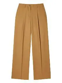Paul Smith Wool Hopsack Wide-leg Trousers - Brown