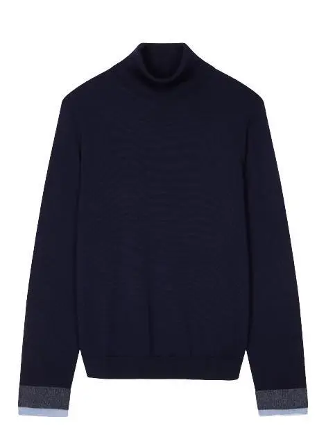 Paul Smith Wool Knitted Roll Neck Sweater - Blue