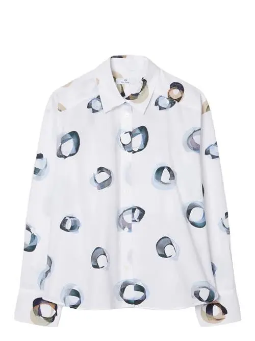 Paul Smith Painted Spot Cotton Shirt - White