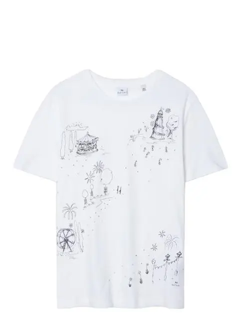 Paul Smith Fairground Sketch' T-shirt - White