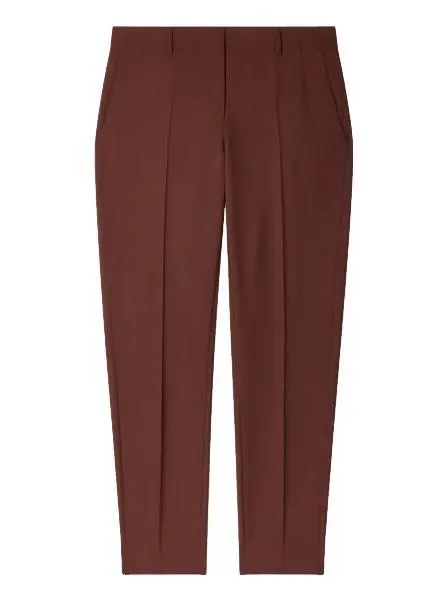 Paul Smith Wool Hopsack Slim-fit Trousers - Brown