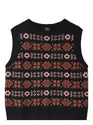 Paul Smith Fairisle Knitted Vest - Black