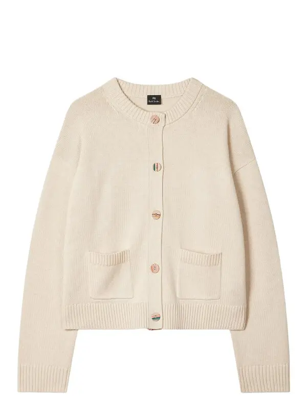 Paul Smith Swirl' Placket Cardigan - White