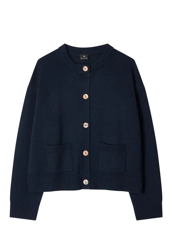 Paul Smith Swirl' Placket Cardigan - Blue