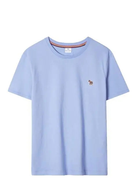 Paul Smith Powder Zebra Logo Cotton T-shirt - Blue